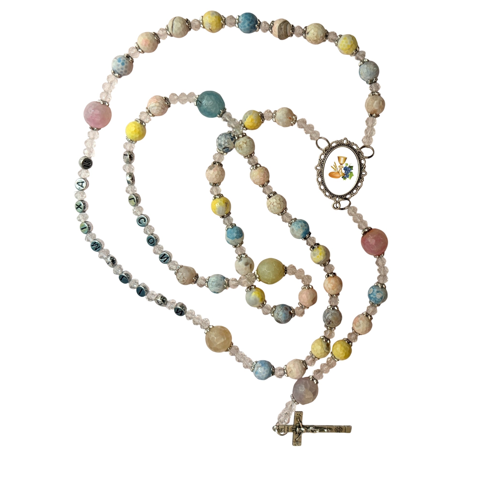 Sacred Day Keepsake Rosary – Communion Day Rosary Personalized with Yo ...